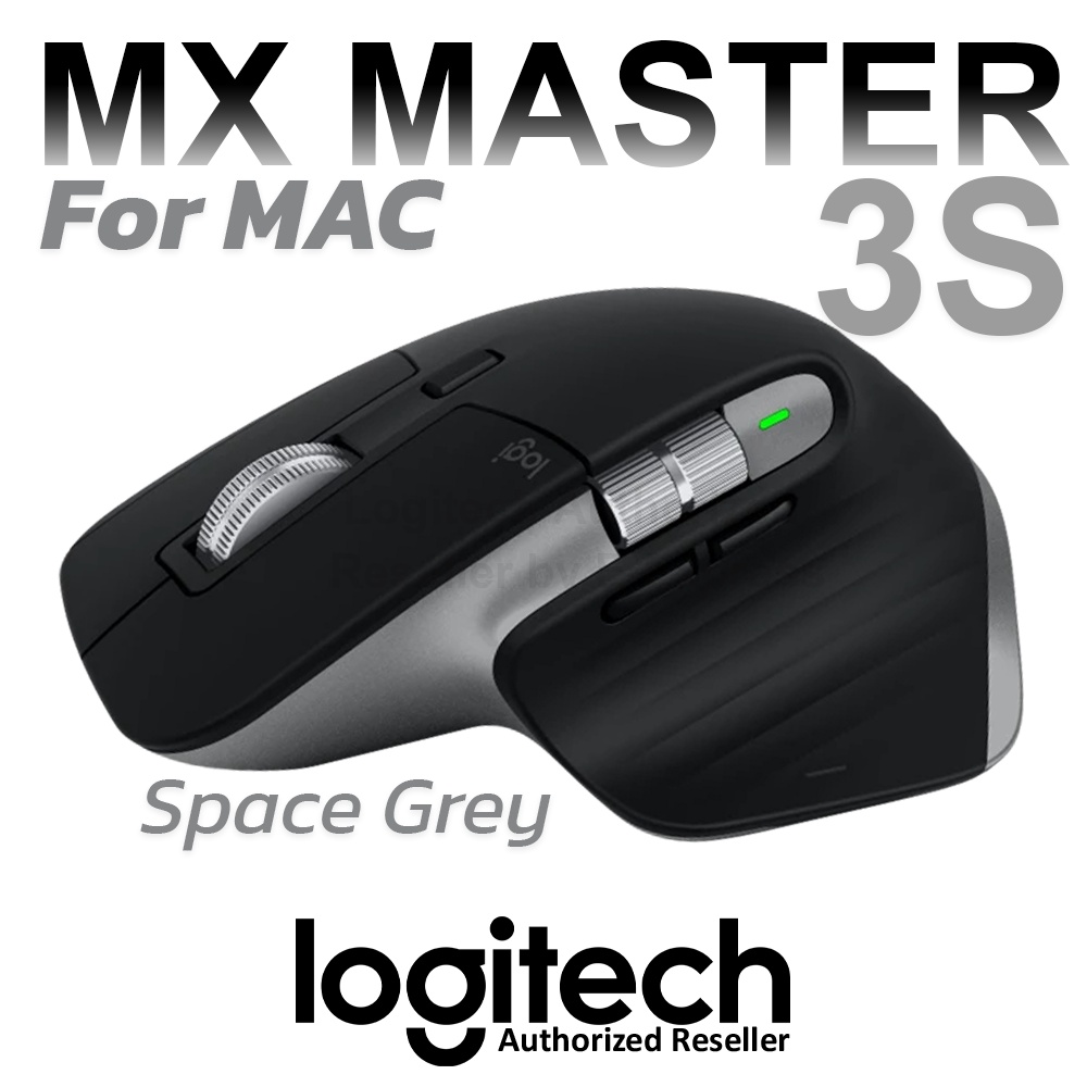 Logitech MX Master 3S for MAC Wireless Mouse (Space Grey) เมาส์ไร้สาย ...