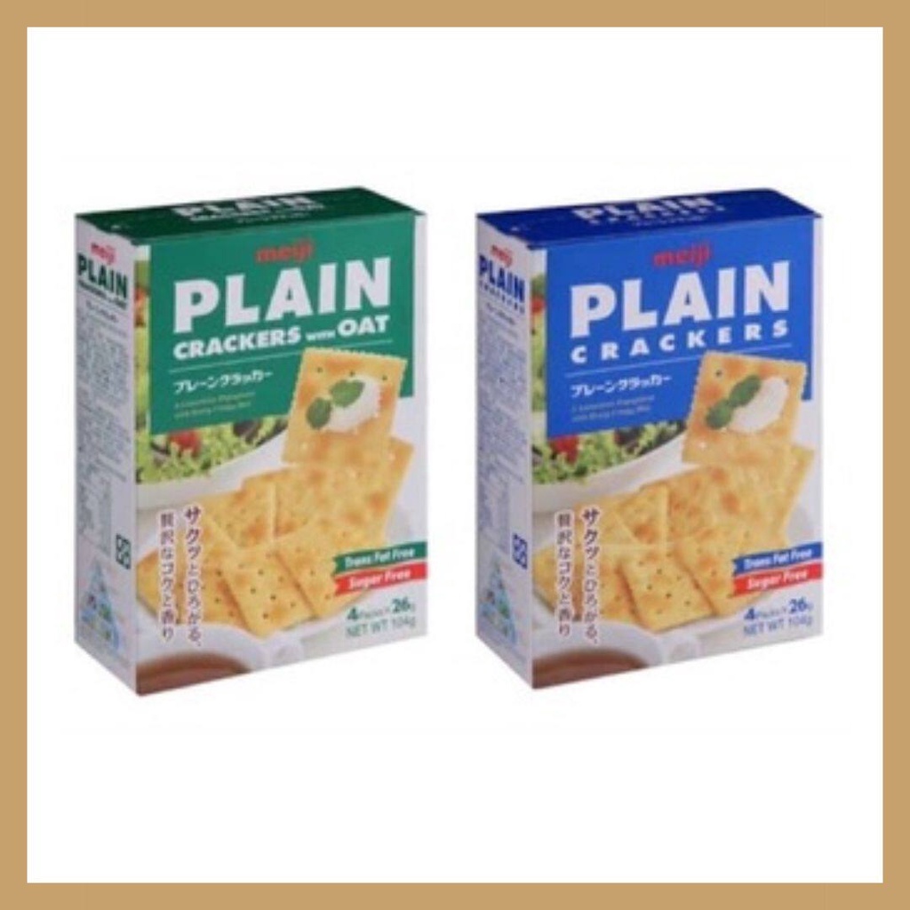 Meiji Plain Crackers Biscuits Oats Japan (Original / Oats) เมจิแครกเกอร ...