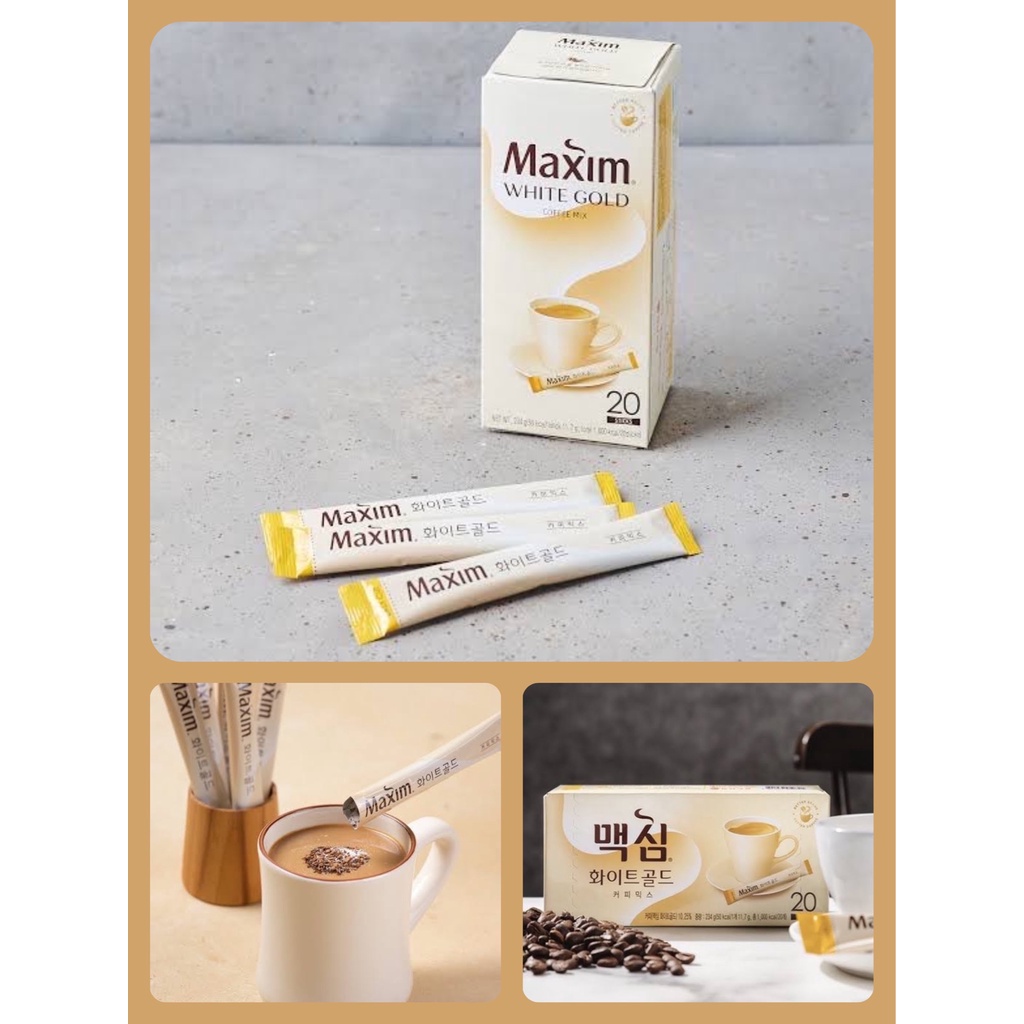 กาแฟเกาหลี Maxim White Gold Coffee Mix 20 sticks | Shopee Thailand