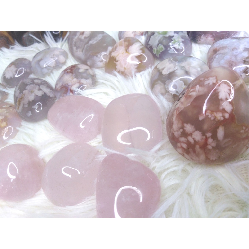 หินสีชมพูแห่งความรักและการรักตนเอง Rose Quartz, Sakura agate | Shopee ...