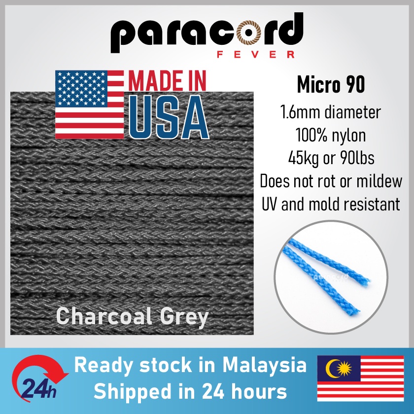 - 1.6 มม. Micro 90 Tali Microcord Rope สายร่มชูชีพ Micro Paracord ...