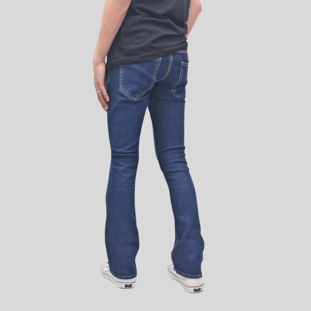 กางเกงยีนส์ผู้ชาย Cutbray Slim Fit Long Bootcut Skinny Cut Bray Soft ...