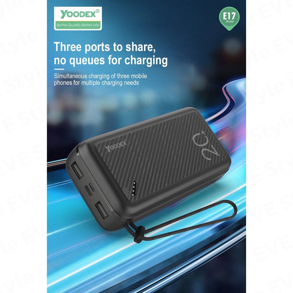 YOODEX E17 แบตสำรอง 20000mAh ชาร์จเร็ว Power Bank Fast Quick Charge ของ ...