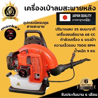 เครื่องเป่าลม เป่าใบไม้ monkey BLOWER EB650 68CC 6 แรงม้า ทำแนวกันไฟ ป้องกันไฟป่า | Shopee Thailand