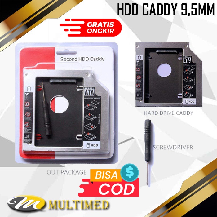 Caddy Slim HDD SSD 9.5 มม. SATA DVD HDD Slot | Shopee Thailand
