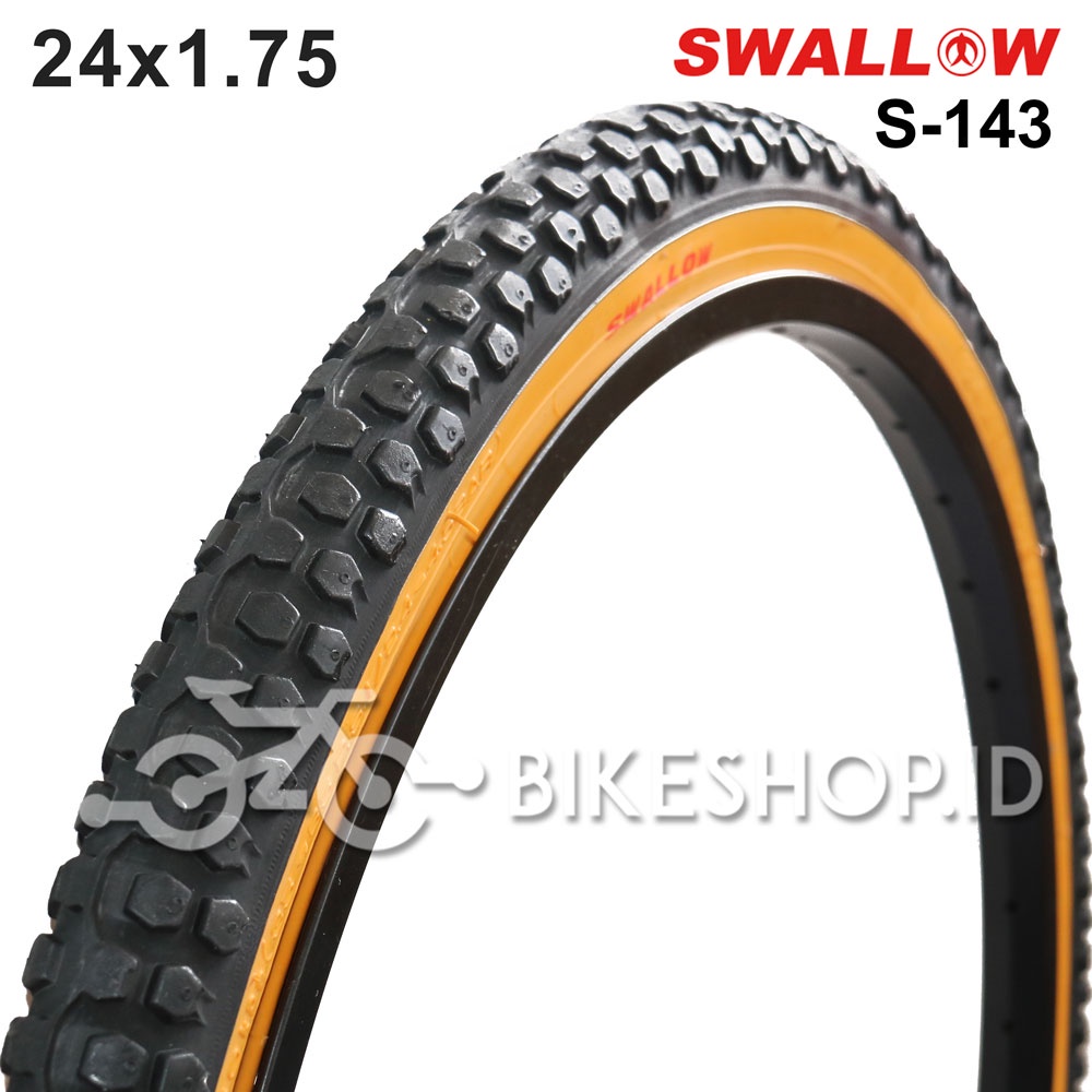 Swallow ยางนอก 24X1.75 MTB/Mini/CTB 24 x 175 สีดําสีเหลืองสีน้ําตาล S ...
