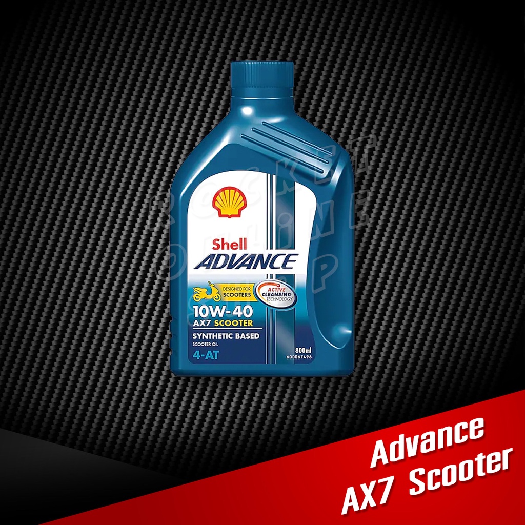 น้ำมันเครื่อง Shell Advance AX7 Scooter 0.8L. กึ่งสังเคราะห์ สำหรับรถ ...