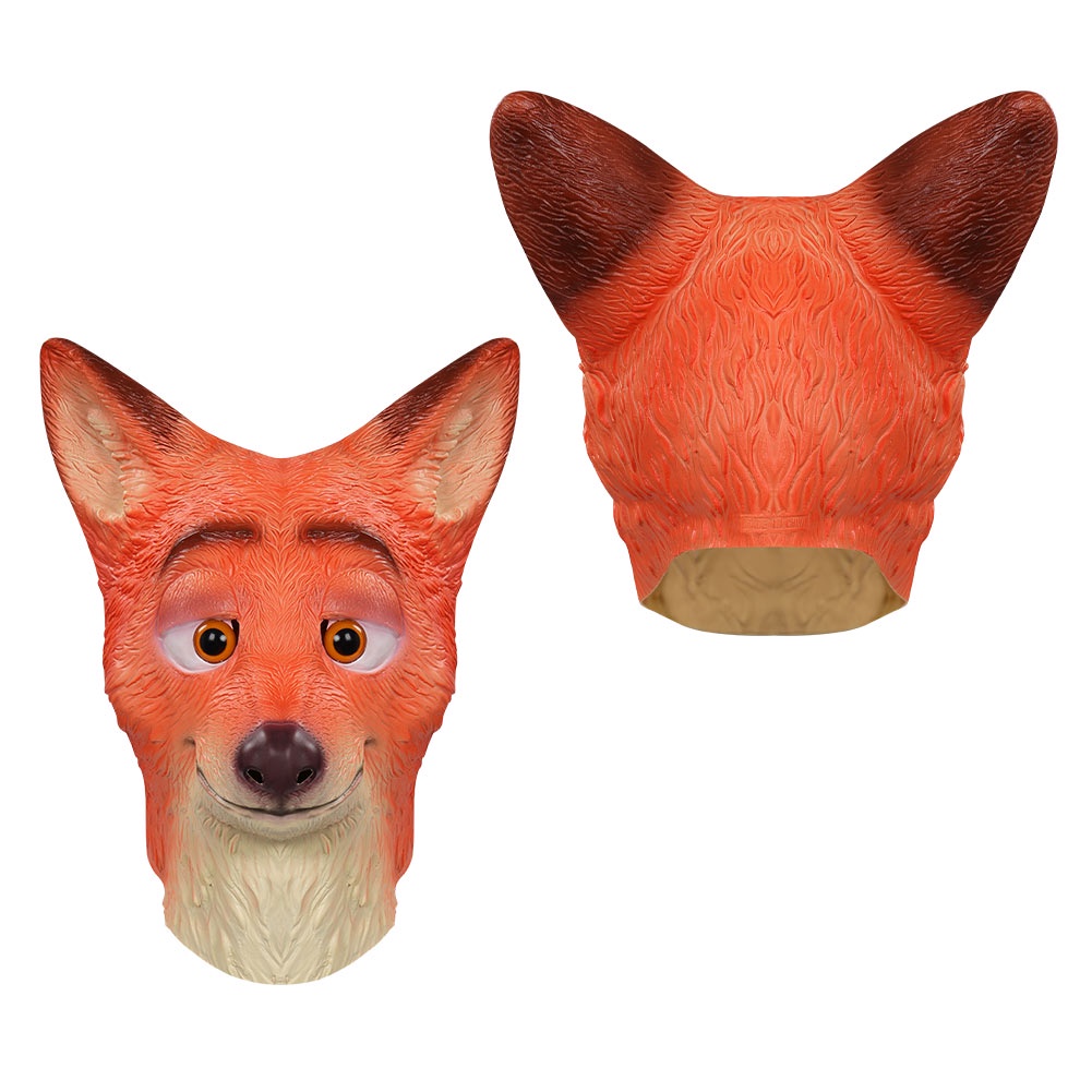Zootopia Nick Mask คอสเพลย์ Latex หมวกกันน็อค Masquerade ฮาโลวีนปาร์ตี้ ...