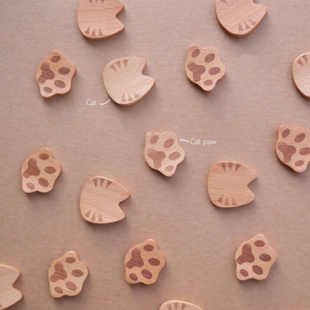 Omocha - (Cat Paw) Wooden chopstick holder : ที่วางตะเกียบไม้บีชรูปแมว ...