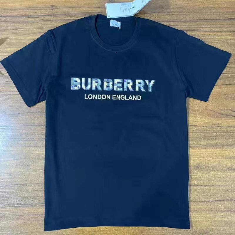 Burberry Burberry เสื้อยืดแขนสั้น คอกลม ผ้าฝ้ายแท้ ทรงหลวม สไตล์คลาสสิก ...