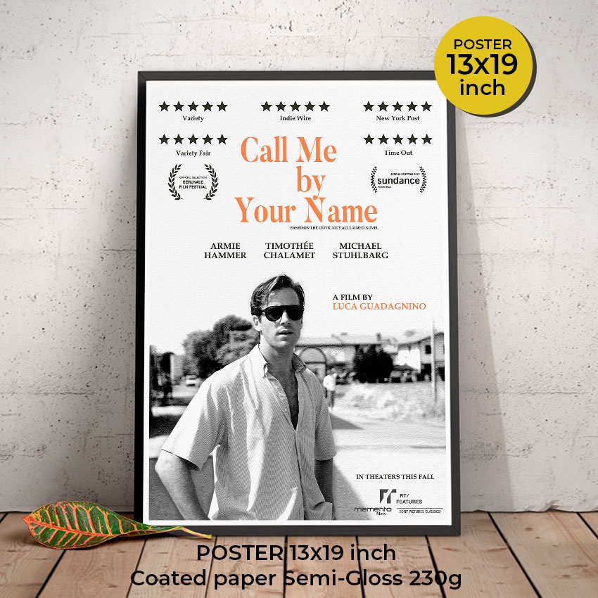 Call Me by Your Name Poster - Timothée Chalamet โปสเตอร์ภาพขนาด 33X48 ...