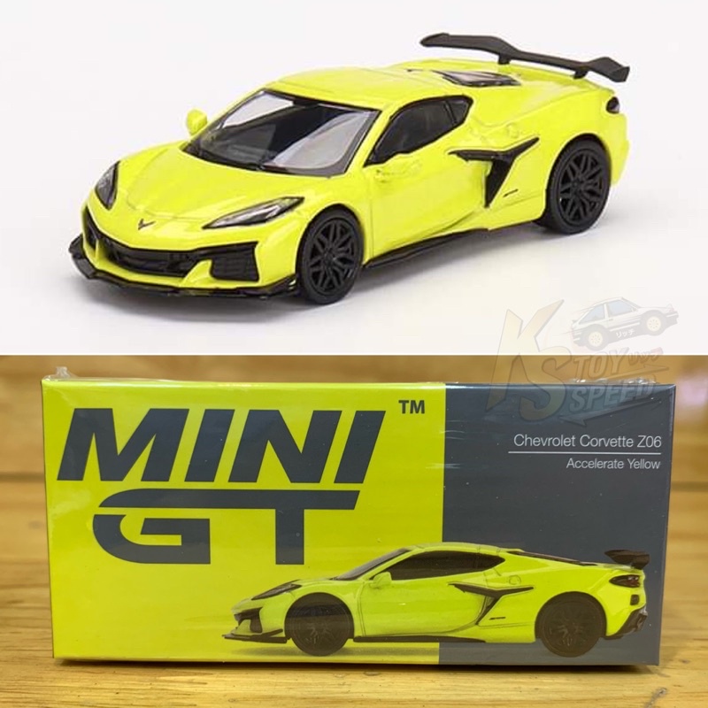 MINI GT Chevrolet Corvette Z06 2023 Accelerate Yellow | Shopee Thailand