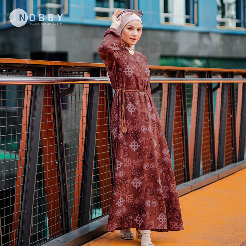 Nobby Helwa Gamis Premium Modern ผ้าบาติก ลวดลาย ขนาด S - XXL | Shopee ...