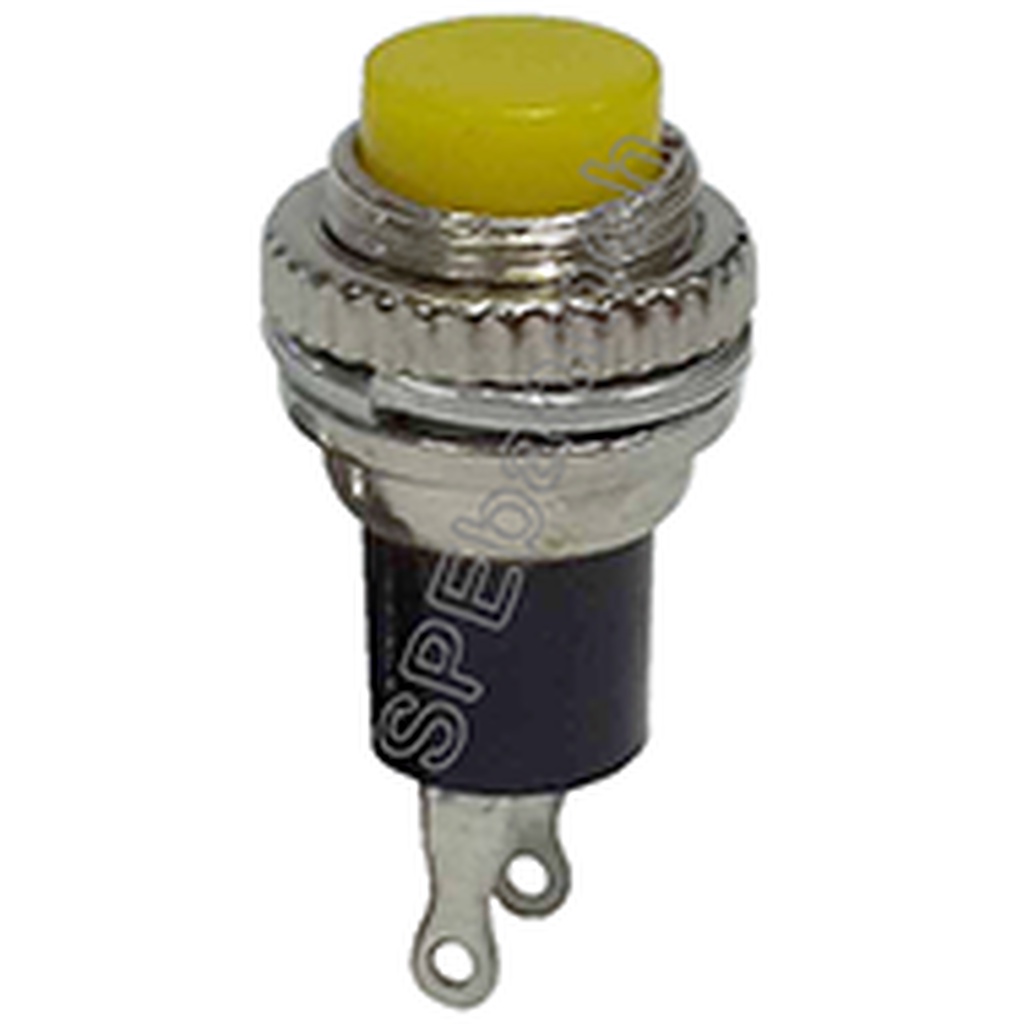 [ 5ชิ้น ] DS-314 สวิทช์กลม กดติด-ปล่อยดับ (Momentary) OFF-(ON) สีเหลือง ...
