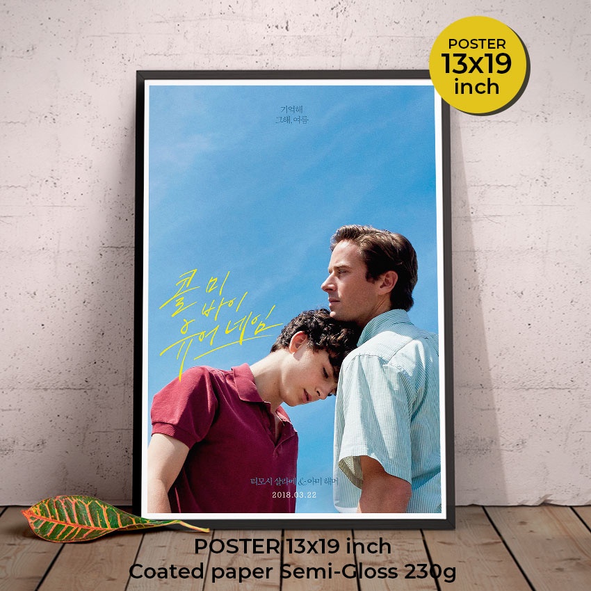 Call Me by Your Name Poster - Timothée Chalamet โปสเตอร์ภาพขนาด 33X48 ...