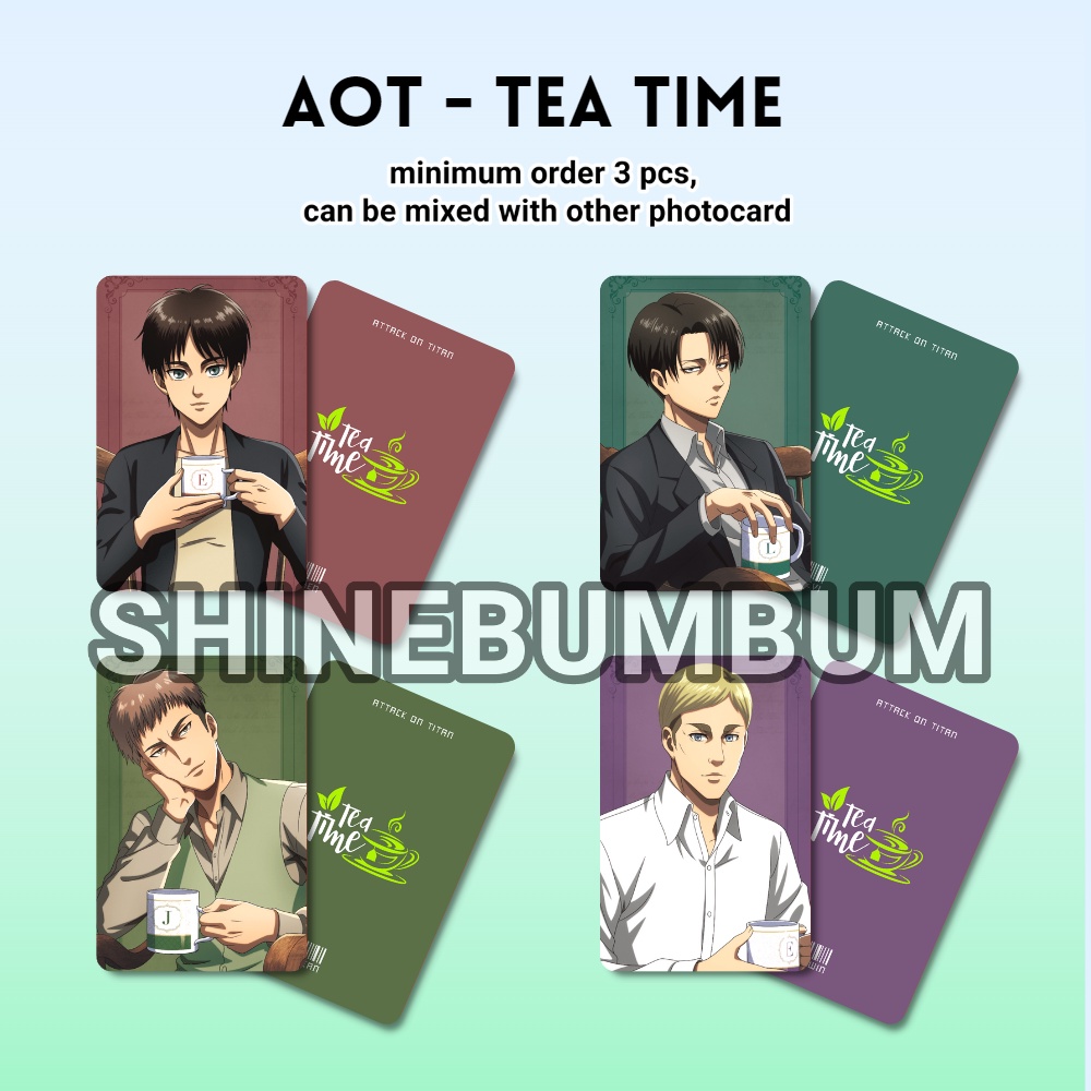 Photocard Attack on Titan - Tea Time (2 ด้าน) | Shopee Thailand