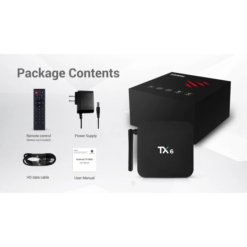 TX6 Android Box แรม 4GB ddr3 / พื้นที่เก็บข้อมูล 32GB Android 12.0 ...