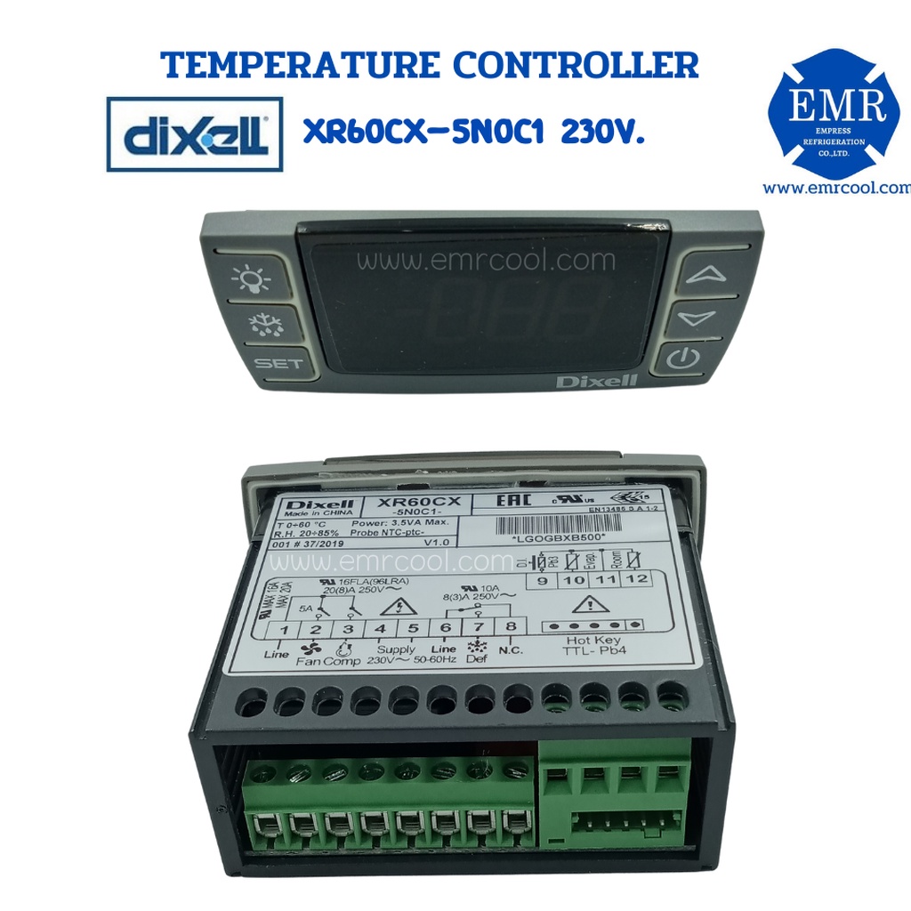 DIXELL (ดิคเซลล์) TEMPERATURE CONTROLLER XR60CX-5N0C1 ไฟ 230V. | Shopee ...