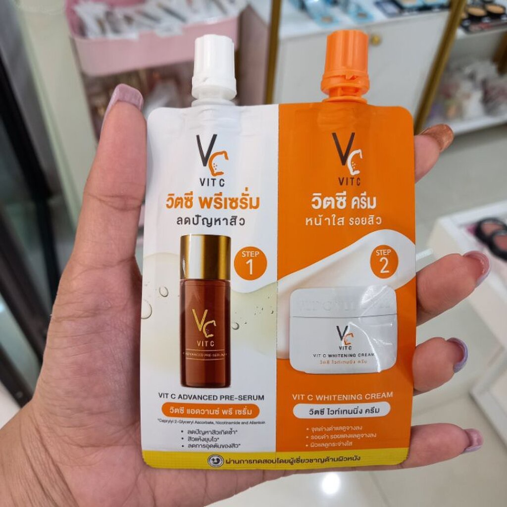 VC Vit C วิตซีตัวดังในตำนาน รัชชา ครีม เซรั่ม 2 สเต็ป 48g | Shopee Thailand