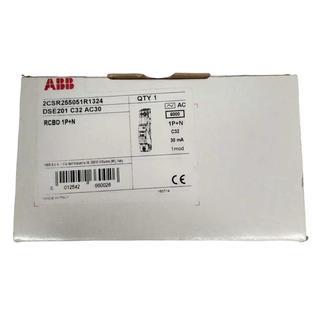 ABB เซอร์กิจเบรกเกอร์ป้องกันไฟดูด ไฟรั่ว ลูกย่อย RCBO ,1P 20A ,32A ...