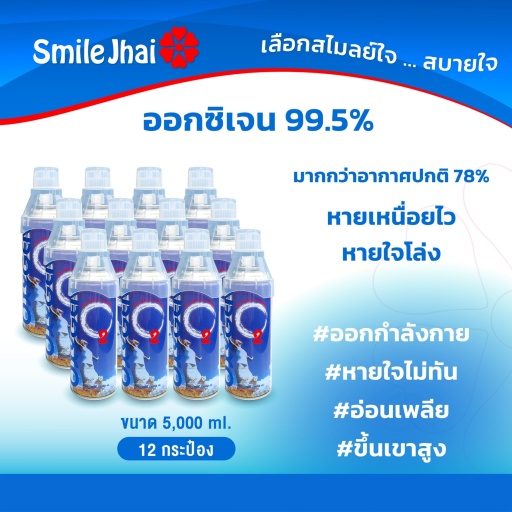 ยกลัง 12กระป๋อง! สไมลย์ใจ ออกซิเจนกระป๋องบริสุทธิ์ 99.5%มากกว่าอากาศ78% หายเหนื่อยไว หายใจโล่ง ...