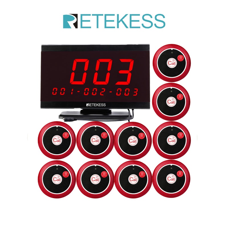 Retekess TD105 ระบบโทรศัพท์ไร้สาย 6 โหมดการถ่ายทอดเสียงร้านอาหารระบบ ...