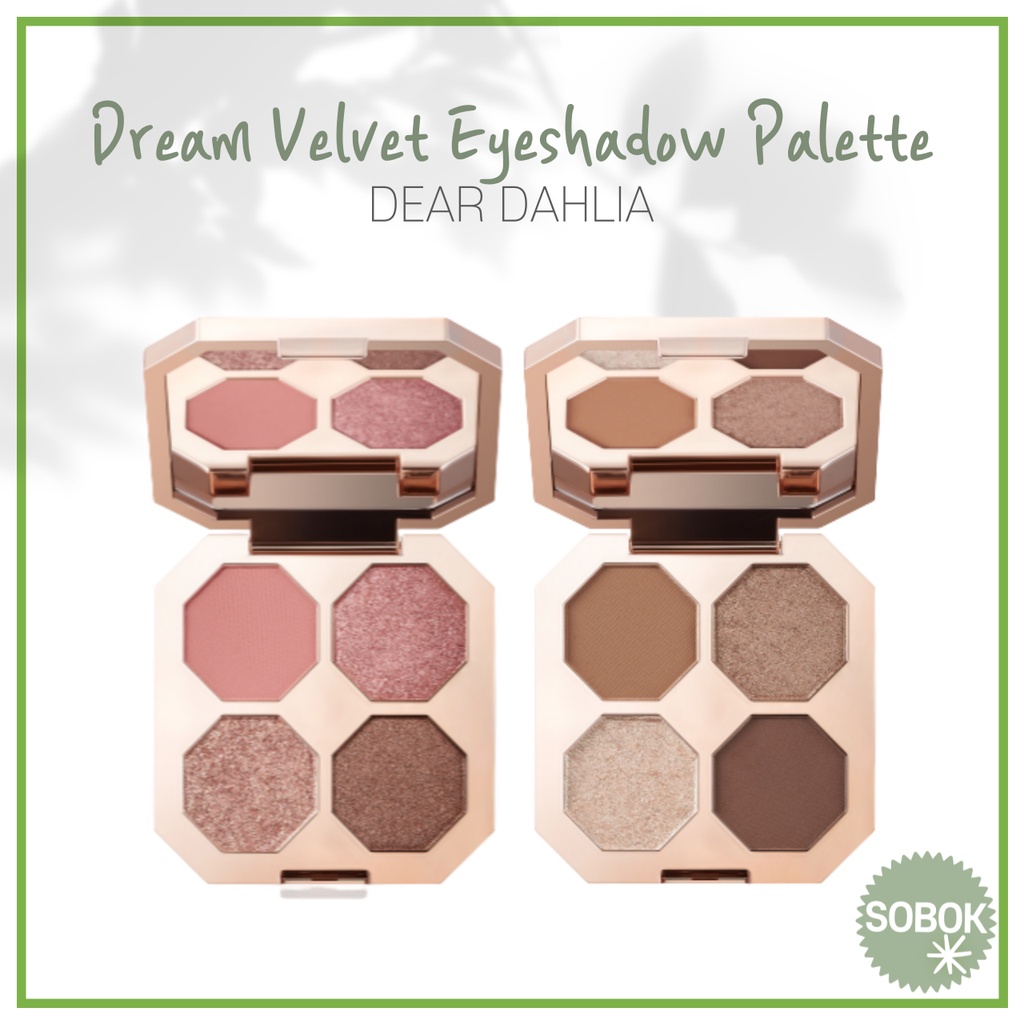 [DEAR DAHLIA] Dream Velvet Eyeshadow Palette 2color | Shopee Thailand