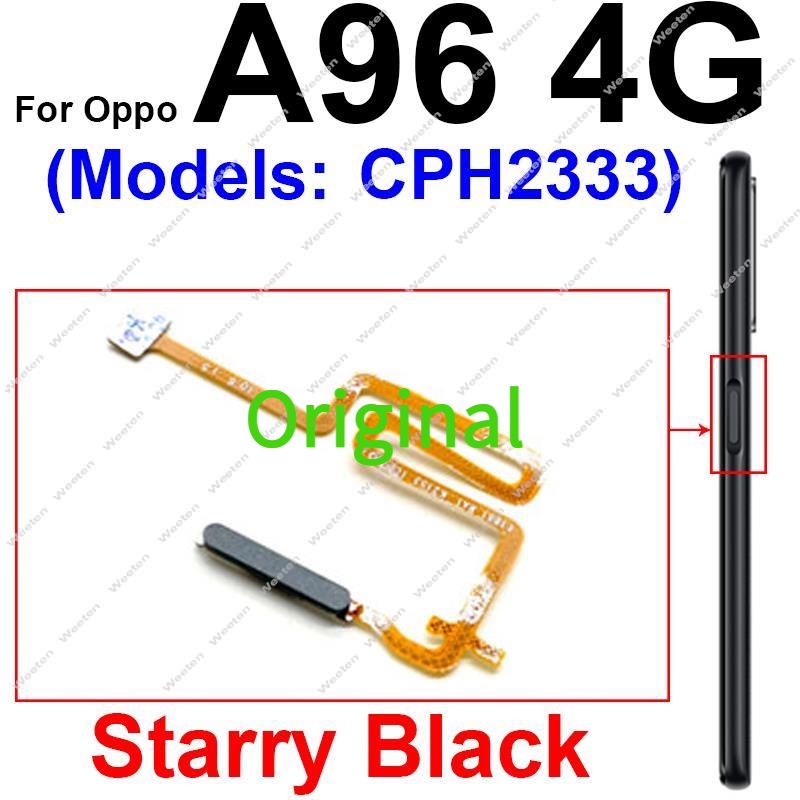 เซ็นเซอร์ลายนิ้วมือ Flex Cable สําหรับ OPPO A92 A92S A96 4G บนปุ่มไฟ ...
