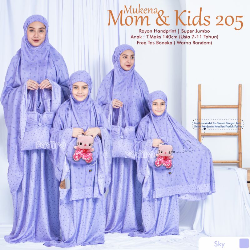 Alika Mom n Kids 205/dannis Couple/Telekung Ibu Anak โดย Fadira | Shopee Thailand