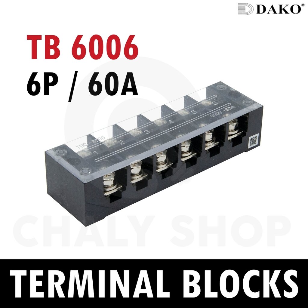 DAKO® TB 6006 6P 60A เทอร์มินอล (Terminal Blocks) | Shopee Thailand