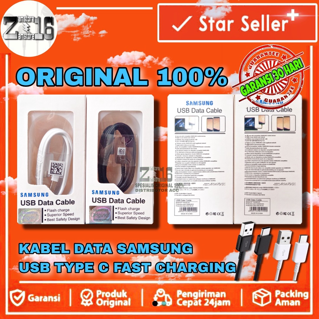 [ต้นฉบับ 100% ] samsung M32 A32 USB Type C สายเคเบิลข้อมูลชาร์จเร็ว | Shopee Thailand