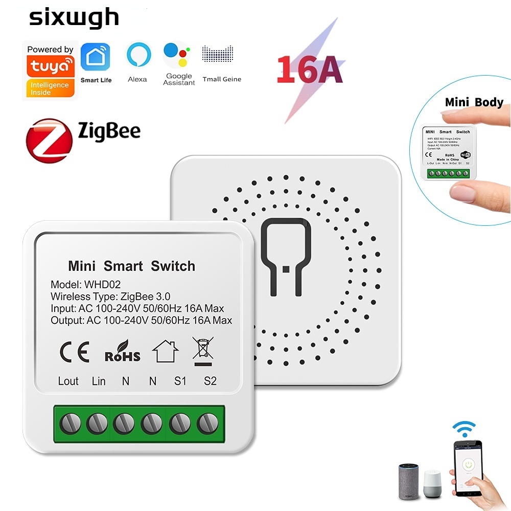 Tuya Zigbee Mini Smart Switch ใช้งานได้กับฮับเกตเวย์ Zigbee รองรับการควบคุมด้วยเสียง Alexa ...