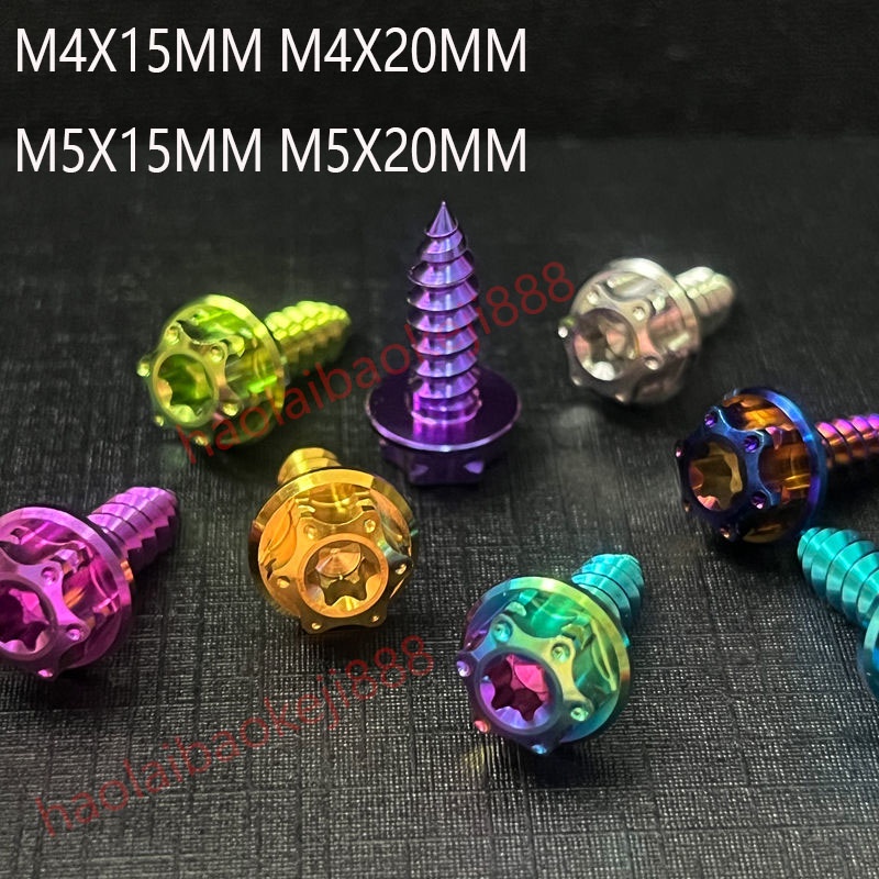 Gr5 M4 M5 15 20 25 30 35 ไทเทเนียม Self Tapping สกรู Hex Ti Bolt ...