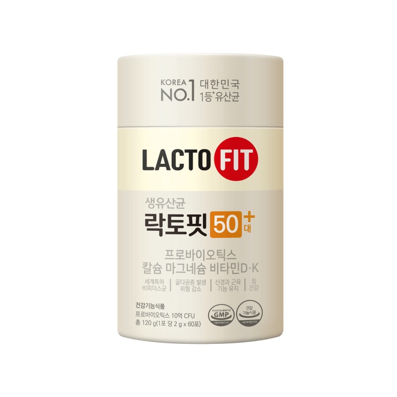 LACTO FIT 50s Plus Probiotics 60pcs(120g) / Korea’s No. 1 Lactobacillus ...