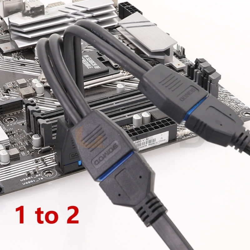 R* USB 3 0 Header Extension Cable 19 20 Pin 1 ถึง 2 Y Splitter ...