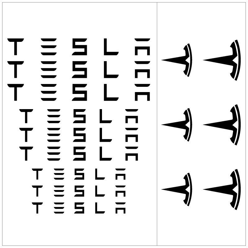 TESLA Brake Caliper High Temperature Resistant Sticker MODEL S MODEL3 ...