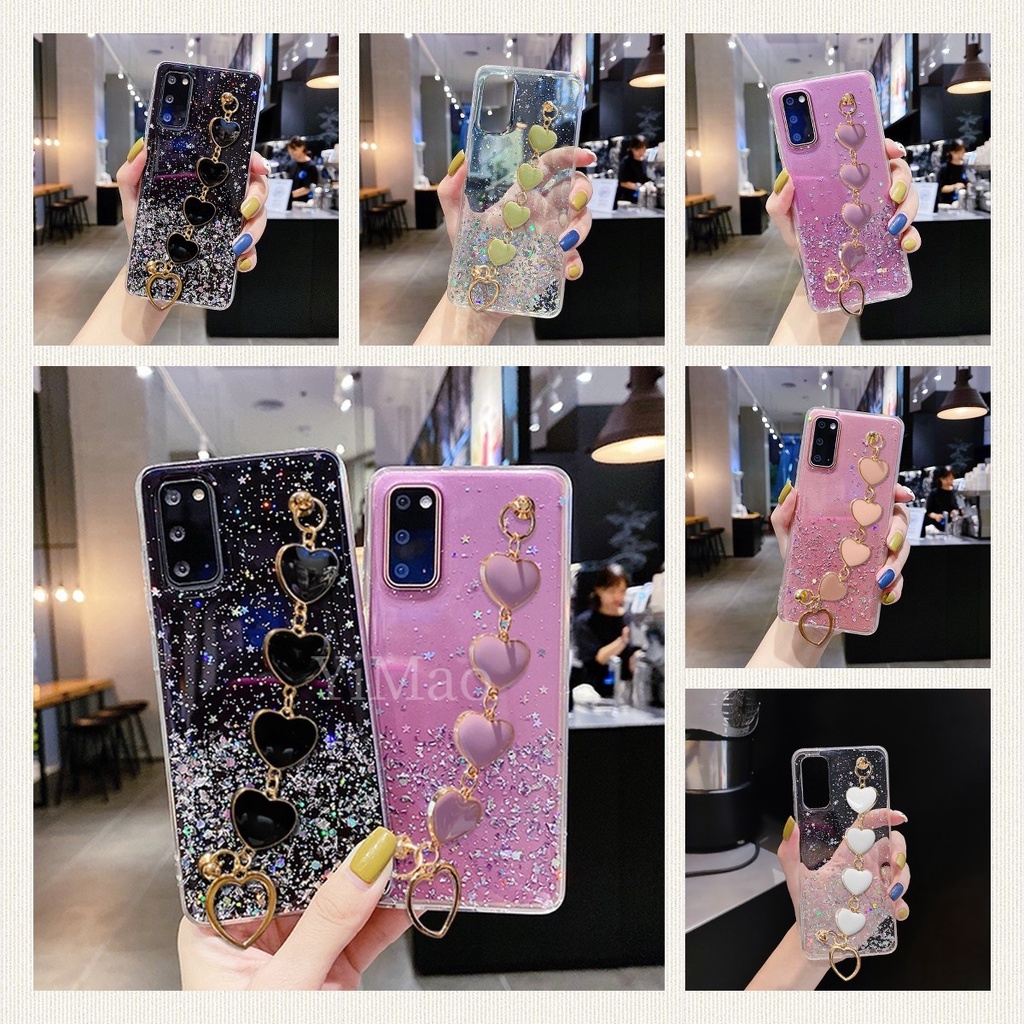 เคสโทรศัพท์มือถือ ลายกลิตเตอร์ พร้อมสายโซ่คล้อง สําหรับ Vivo V2026 ...
