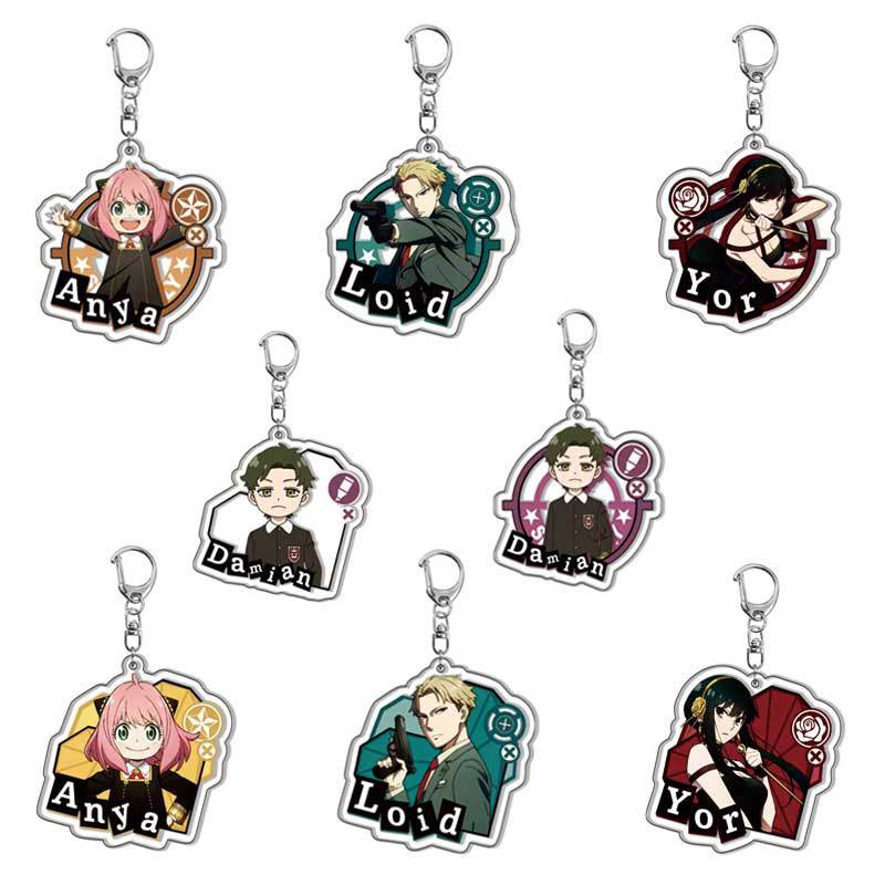 Spyfamily Anya Loid Yor Damian พวงกุญแจการ์ตูนญี่ปุ่นของที่ระลึกแหวน ...