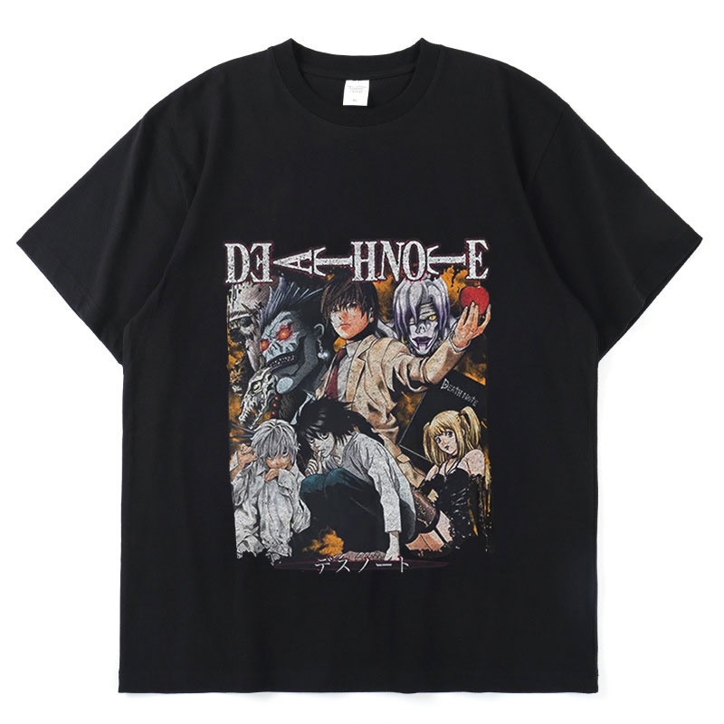 2022 Hot Anime Death Note T Shirt Men'S Clothing Manga Yagami Light ...