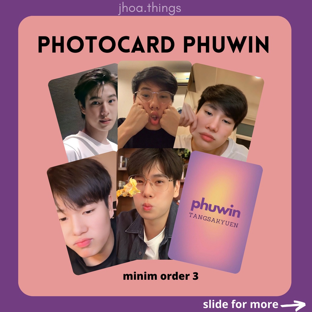 [Blessing] Photocard PHUWIN TANGSAKYUEN THAI ACTOR GMMTV | Shopee Thailand