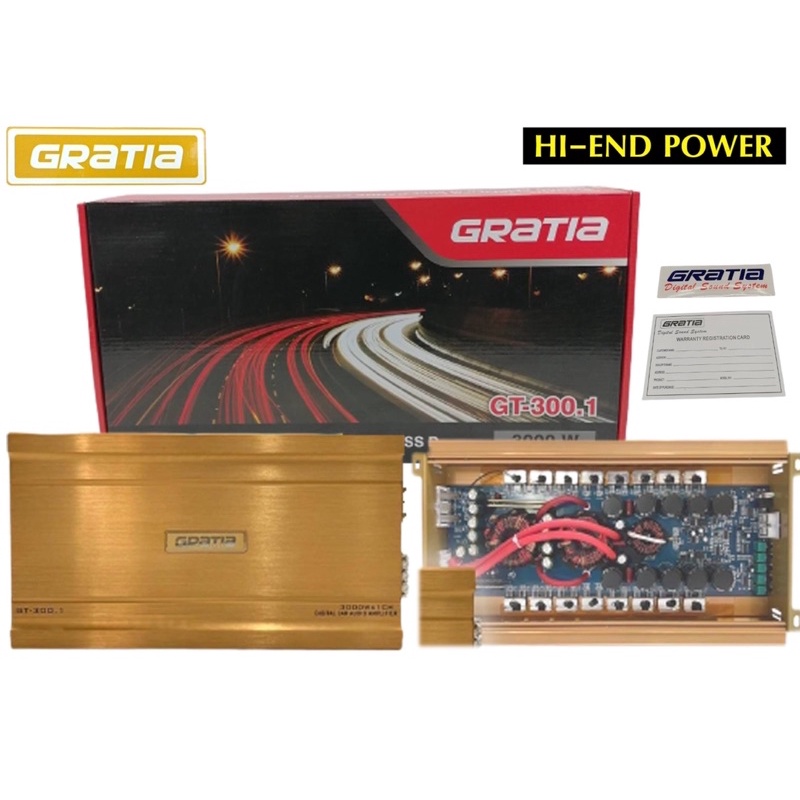 🔥 ขายเพาเวอร์แอมป์ POWER AMP GRATIA GT-300.1 Class D 3000w. รุ่นใหม่ 🔥 | Shopee Thailand