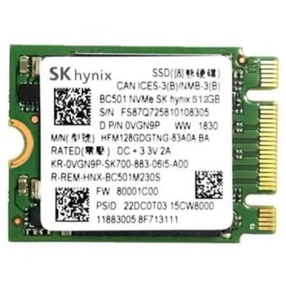 ใหม่ 95% โซลิดสเตทไดรฟ์ SK Hynix BC501 512GB M.2 2230 PCIe NVMe SSD 2 ...