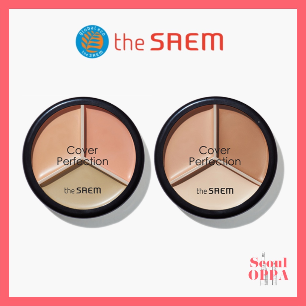 [the Saem] Cover Perfection Triple Pot Concealer คอนซีลเลอร์ 2Types ...