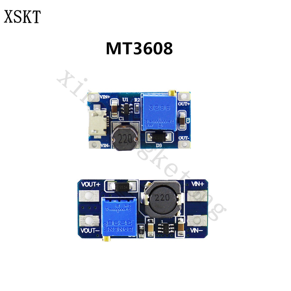 Mt3608 2A Boost โมดูลแปลงพลังงาน 2A 2V~24V DC Up To 28V DC Power Boost ...