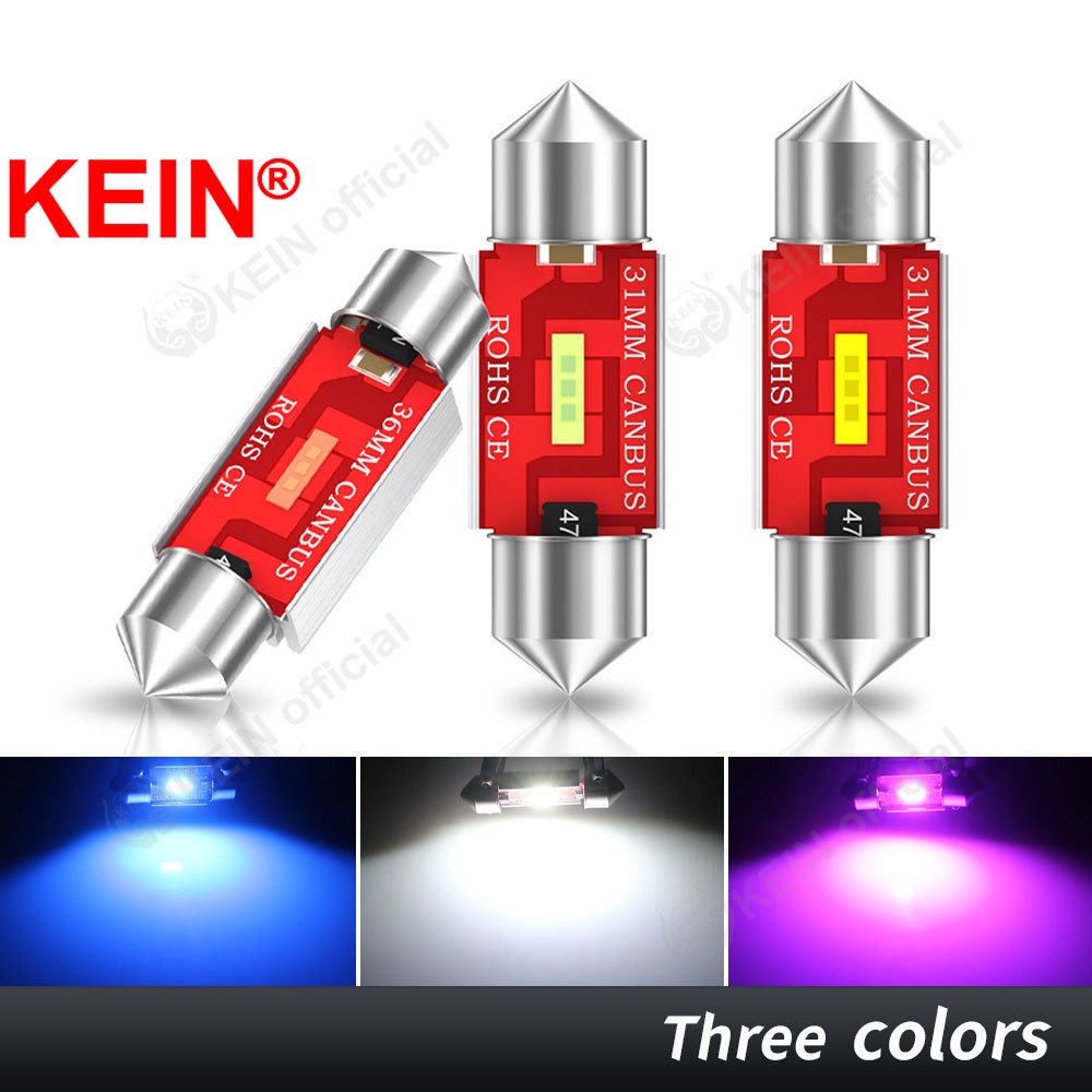 Kein 2PCS DC12V- 24V Festoon Led 31mm Dome Light 41mm 36mm 39mm C3W C5W C10W ไม่มีPolarity ...