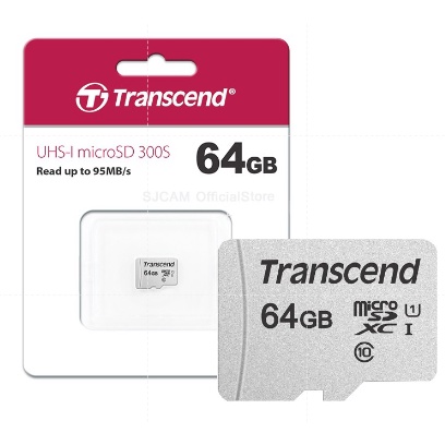 Transcend MicroSD Card 64GB with adapter 300s : รับประกัน 5 ปี -มีใบกำกับภาษี-TS64GUSD300S-A ...