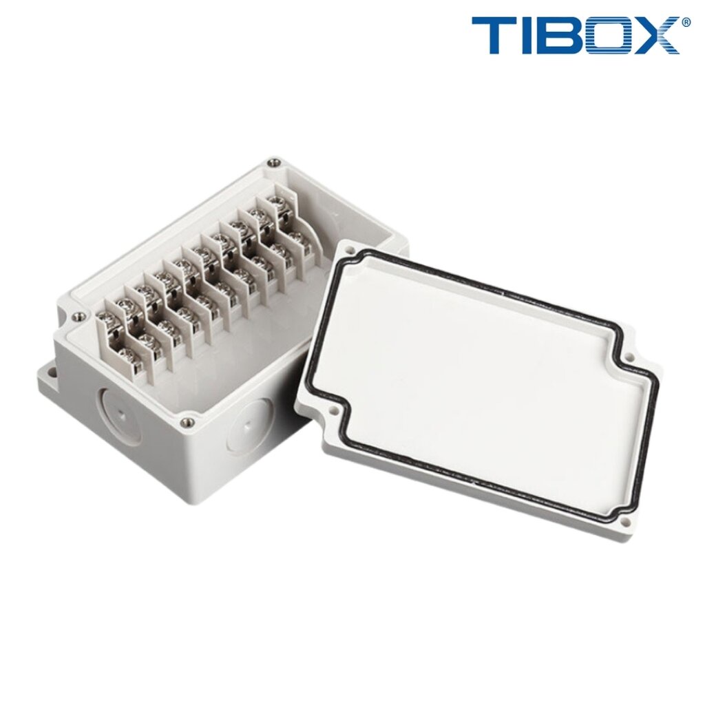 TIBOX TJ-10P กล่องพลาสติก พร้อมเทอร์มินอลบล็อก(Plastic Terminal Block ...