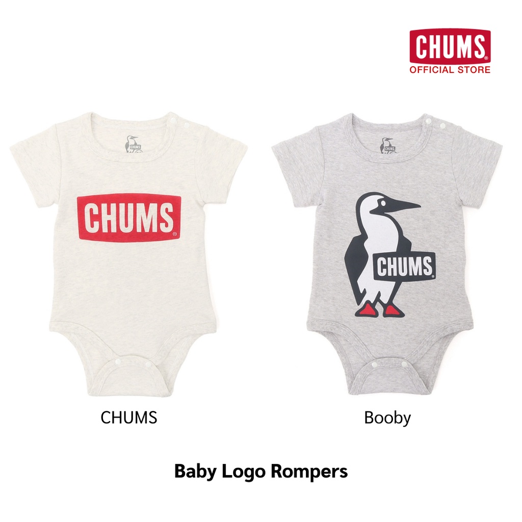 CHUMS Baby Logo Rompers / ชุดจั๊มสูท รอมเปอร์ แขนสั้น สําหรับเด็กทารก ...