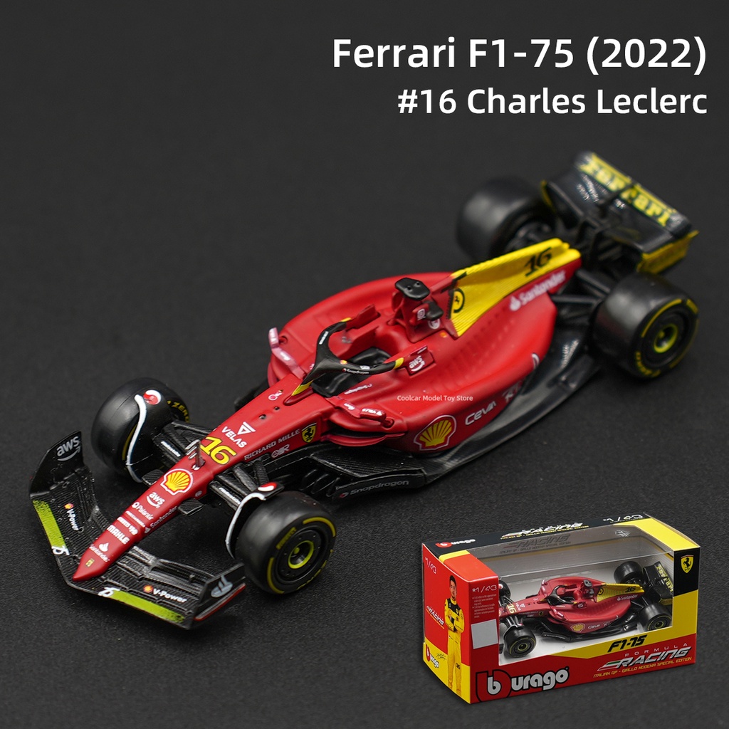 Bburago โมเดลรถแข่งของเล่น 1:43 Ferrari 2022 F1-75 Redbull RB18 W13E ...