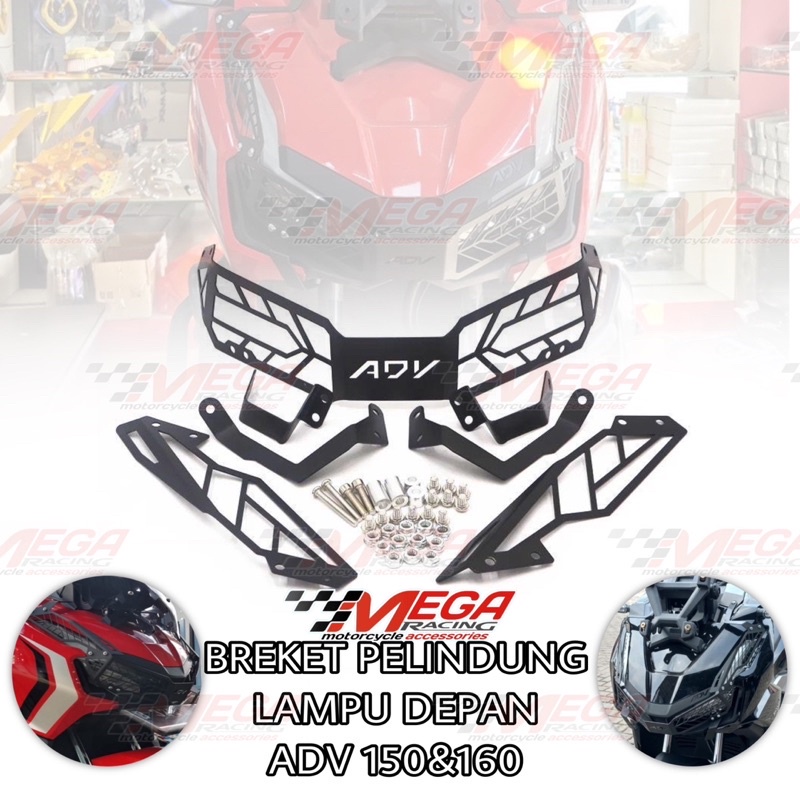 ใหม่ HONDA ADV 150 & ADV 160 HEADLIGHT PROTECTIVE BRACKET COVER GUARD ...